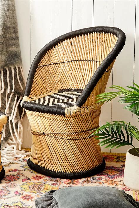 Miriam Black Rattan Chair Urban Outfitters Uk