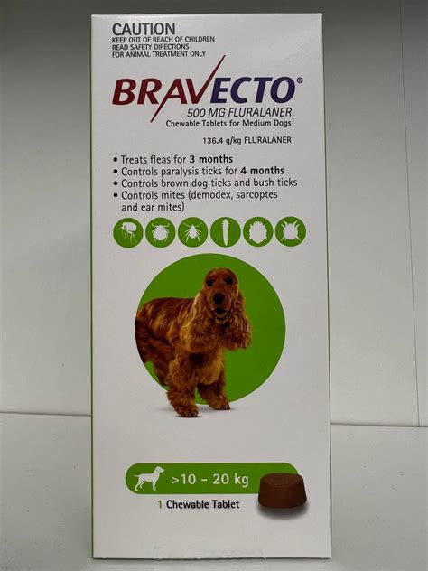Bravecto Chew 10 20kg Green Avc