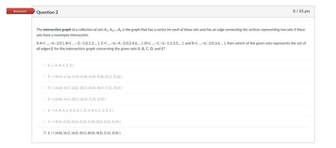 solved question 2035 ﻿ptsthe intersection graph of a