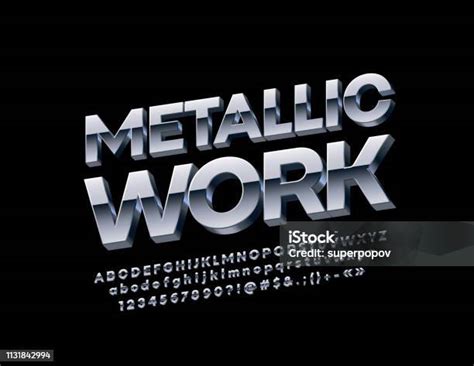 벡터 밝은 기호 금속 작업 3d 알파벳 백금에 대한 스톡 벡터 아트 및 기타 이미지 백금 질감 강철 Istock