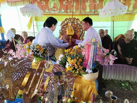 မြောင်းမြမြို့နယ် မြစိမ်းရောင်သာသနာ့နယ်မြေတွင် တည်ထားကိုးကွယ်သည့် သက္ကဝတီရွှေဘုန်းရှင်စေတီတော်မ