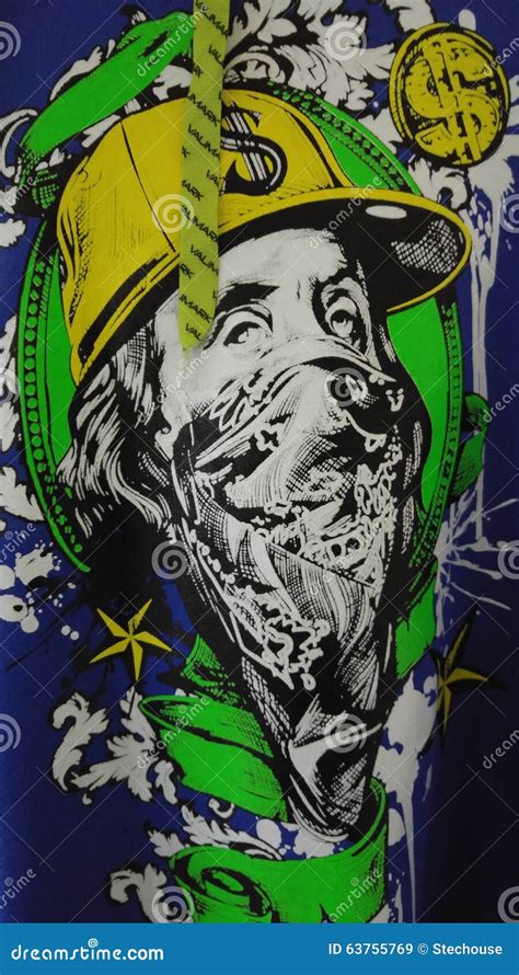 Ben Franklin Bandana Over Mouth