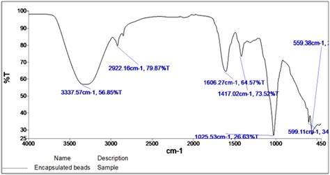 Ft Ir Spectra Of Encapsulated Beads Download Scientific Diagram