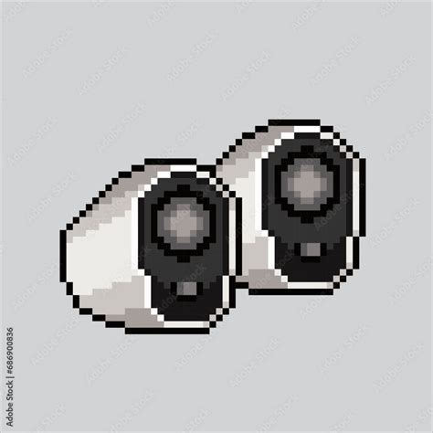 Pixel Art Illustration Speaker Pixelated Speaker Sound Table Sound
