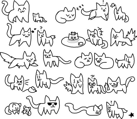 Doodle Cats Base [f2u] By Thornesbases On Deviantart