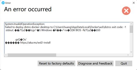 Docker For Windows安装后无法启动，原本可以使用的wsl2和wsa也变得不能再使用。 Microsoft Community