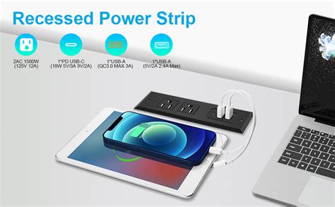 Thin Flat Plug Type C Recessed Power Socket 20w Pd Fast Charging Usb C Qc30 3a Usb