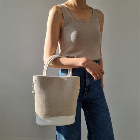 프라티코 린넨투웨이백 캔버스백 숄더백 크로스백 겸용 위시버킷
