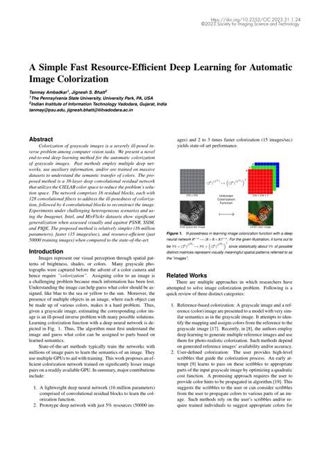 Pdf A Simple Fast Resource Efficient Deep Learning For Automatic Image Colorization