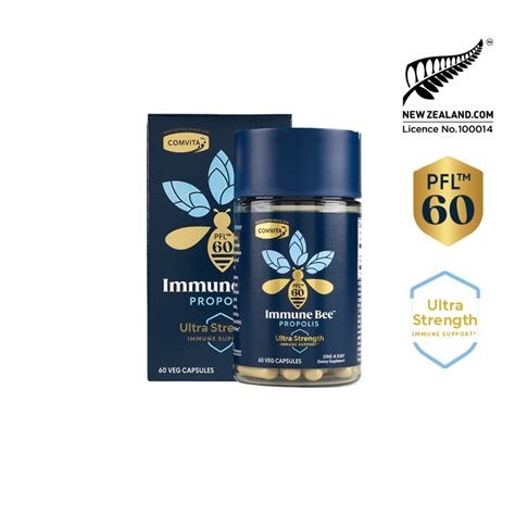 Immune Bee™ Propolis Ultra Strength Pfl™ 60 60 Veg Capsules Comvita