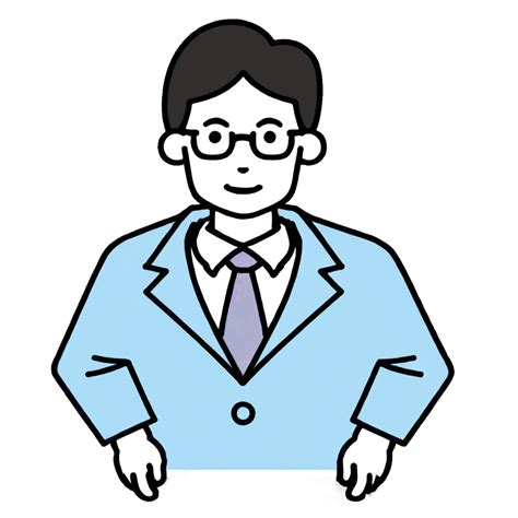眼鏡をかけたスーツ姿の男性 無料で商用可のフリーイラスト素材｜いらすとさん。