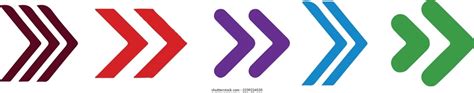 Set Arrow Symbol Icon Direction Position Stock Vector Royalty Free