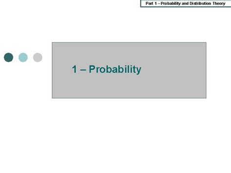 Part Probability And Distribution Theory Statistical Inference
