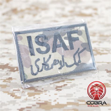 Military Embroidery Isaf Patch Camo With Velcro Airsoft Military
