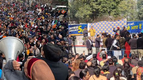 Aap Vs Bjp Showdown Begins In Delhi Protest Intensifies Amid Tight