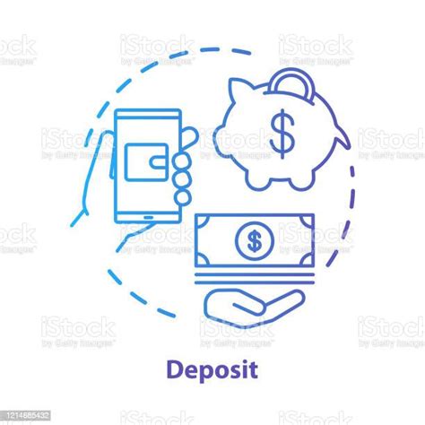 입금 개념 아이콘입니다 저축 및 투자 카지노 입금 보너스 아이디어 얇은 라인 그림 디지털 지갑 결제 캐시백 과 돼지 저금통 벡터 절연 선도선 도면 0명에 대한 스톡 벡터