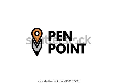 Pen Point Logo Symbol Design Illustration Stock Vector Royalty Free