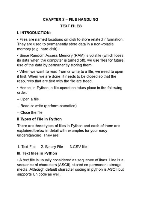 Chapter 2 File Handling Txtfile Chapter 2 File Handling Text