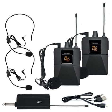 Wireless Headset Uhf Dual Microphone Wireless Receiver Emitter Microphone Karaoke Yoga Teaching