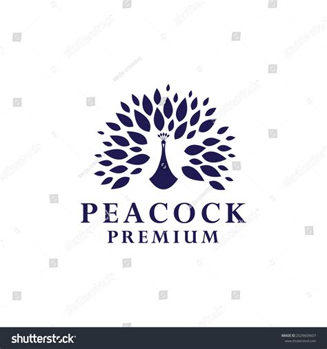 Abstract Religion Peacock Logo Design Stock Vector Royalty Free