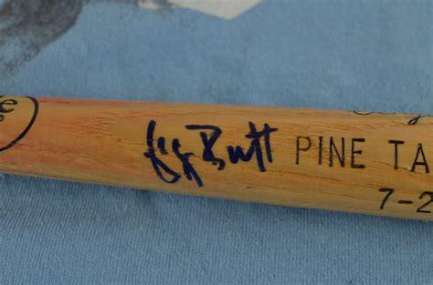 Lot Detail George Brett Autographed Pine Tar Mini Bat And Jersey