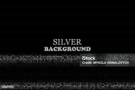 검은 색 배경 벡터 일러스트에 프레임 또는 테두리실버 반짝이 라인 스파클 도트 둥근 틴셀 엘리먼트 축하 그래픽 디자인 하프톤 가리기에 대한 스톡 벡터 아트 및 기타 이미지