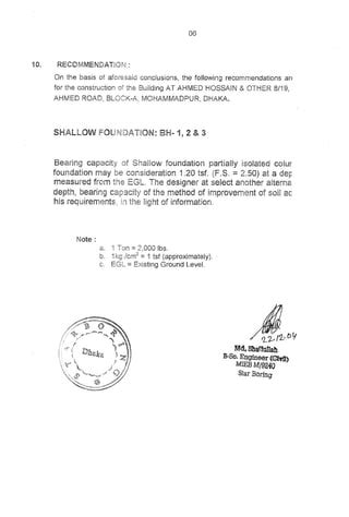 Soil Test Report Sample By Professional Soil Test Company PDF