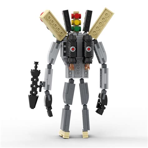 BuildMoc Mecha Traffic Light Man Building Blocks Set For Skibidi Toilet Cameraman Titan Bricks
