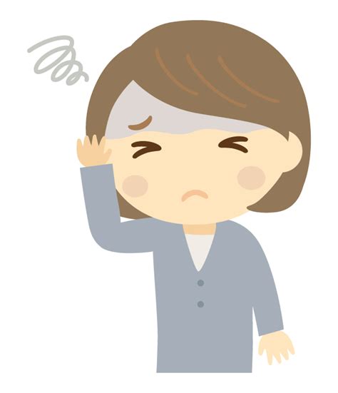 頭痛／貧血／悩み／女性会社員のイラスト 無料のフリー素材 イラストエイト