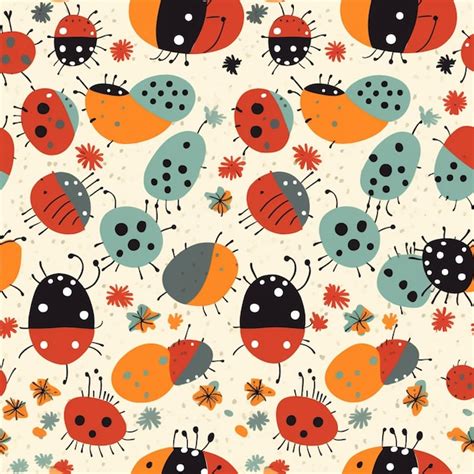 24000 Ladybug Pattern Repeating Pictures