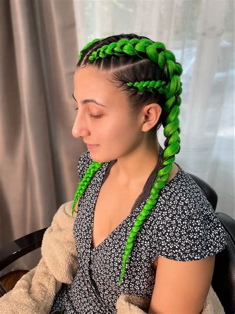 10 Ideas To Style Two French Braids With Color Extensions