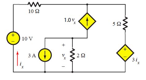 Solved Use The Node Voltage Method To Solve For Ix In The Chegg