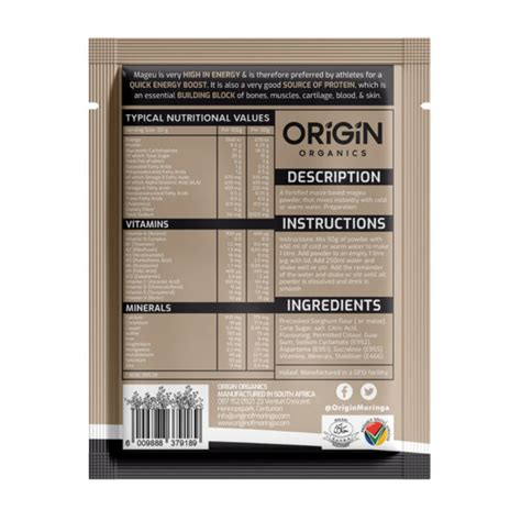 Mageu Instant Powder 50g Origin Organics