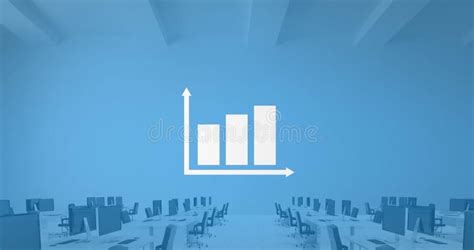 Image Of Statistical Data Processing Against Empty Office Stock Image