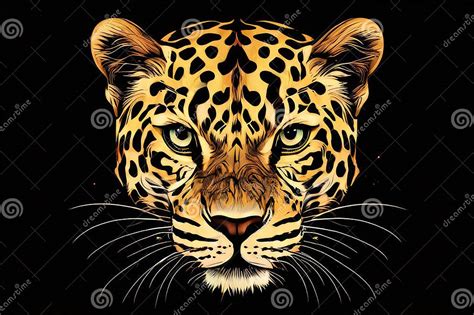 Leopard Spots In A Symmetrical Pattern Stock Illustration
