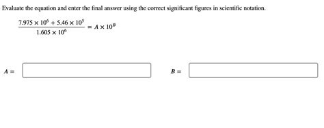 Solved Evaluate The Equation And Enter The Final Answer Chegg