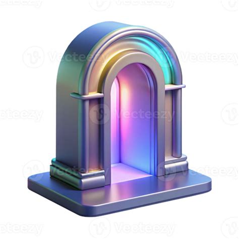 Elegant Bohemian Concept Art Style Isolated Cutout Of A Holographic Architectural Projection Of