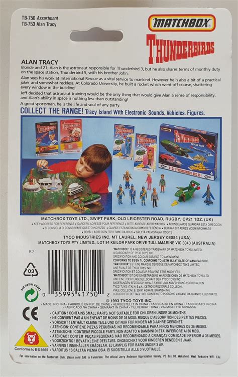 Alan Tracy Thunderbirds Action Figure Matchbox Vintage Toys Games