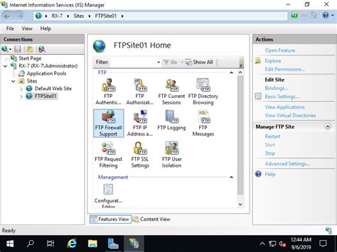 Windows Server 2019 FTP Add FTP Site Server World