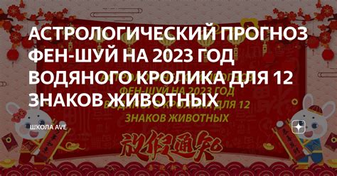 АСТРОЛОГИЧЕСКИЙ ПРОГНОЗ ФЕН ШУЙ НА 2023 ГОД ВОДЯНОГО КРОЛИКА ДЛЯ 12