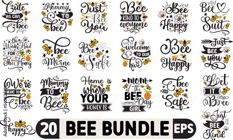 Bee Svg Bundle Bee Kind Svg Bee Happpy Svg Bee Svg Bee Sayings Svg Bee Trails Svg Bee