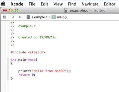 Developing C Programs On MacOS Using Xcode