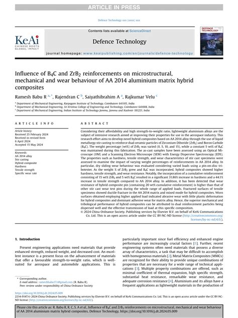 Pdf Influence Of B4c And Zrb2 Reinforcements On Microstructural