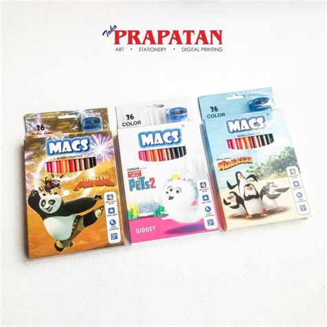 Jual Pensil Warna Macs 36 Warna Macs Color Pencil Kungfu Panda