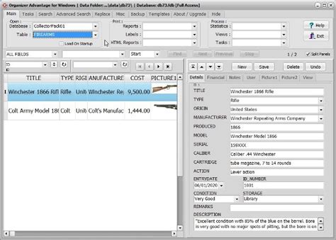Free Car Collection Database Database Template For Organizer Advantage