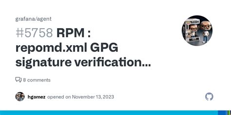 Rpm Repomdxml Gpg Signature Verification Error On Fedora 39 · Issue 5758 · Grafanaagent