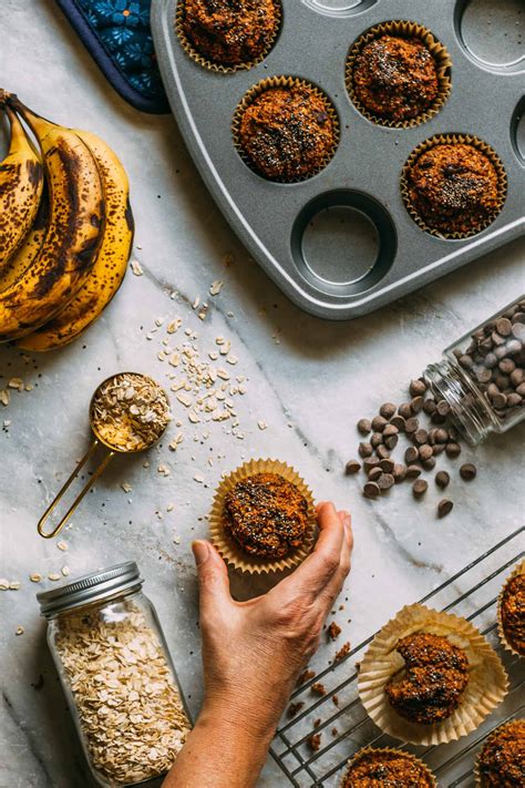 Banana Oatmeal Chocolate Chip Muffins Gluten Free Recipe Veeg