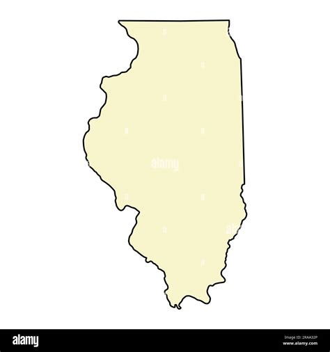 Illinois Map Shape United States Of America Flat Concept Icon Symbol