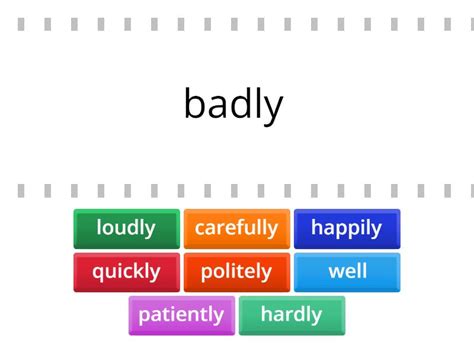 Opposite Adverbs Find The Match