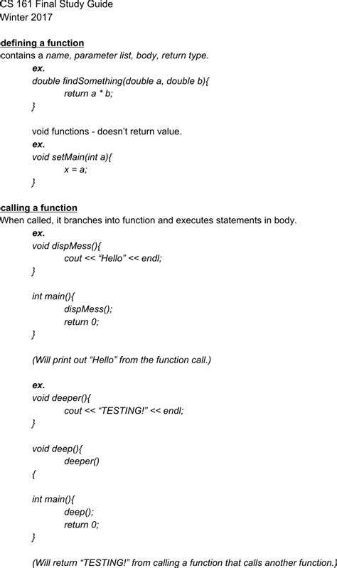 CS161 Study Guide